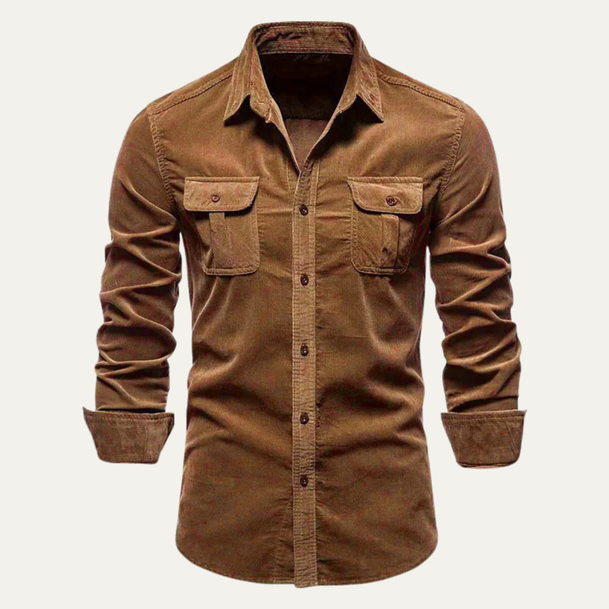 The Norwick Men’s Casual Button Down Corduroy Shirt – British Elegance