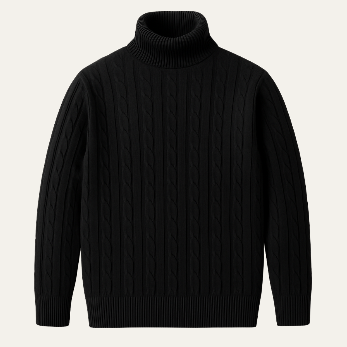 The Ancona Men’s Wool Blend Knit Turtleneck Jumper – British Elegance