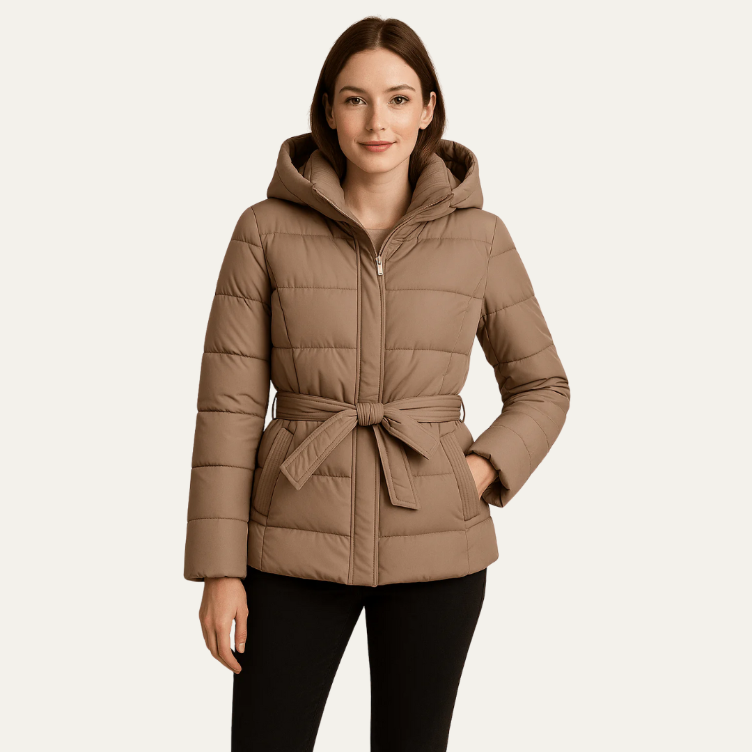 Women’s Hooded Puffer Padded Jacket – British Elegance