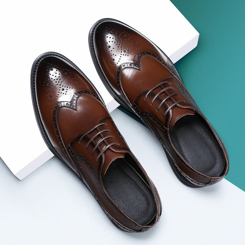 Men's Comfortable Wingtip Vegan Leather Shoes with Supportive Sole ...