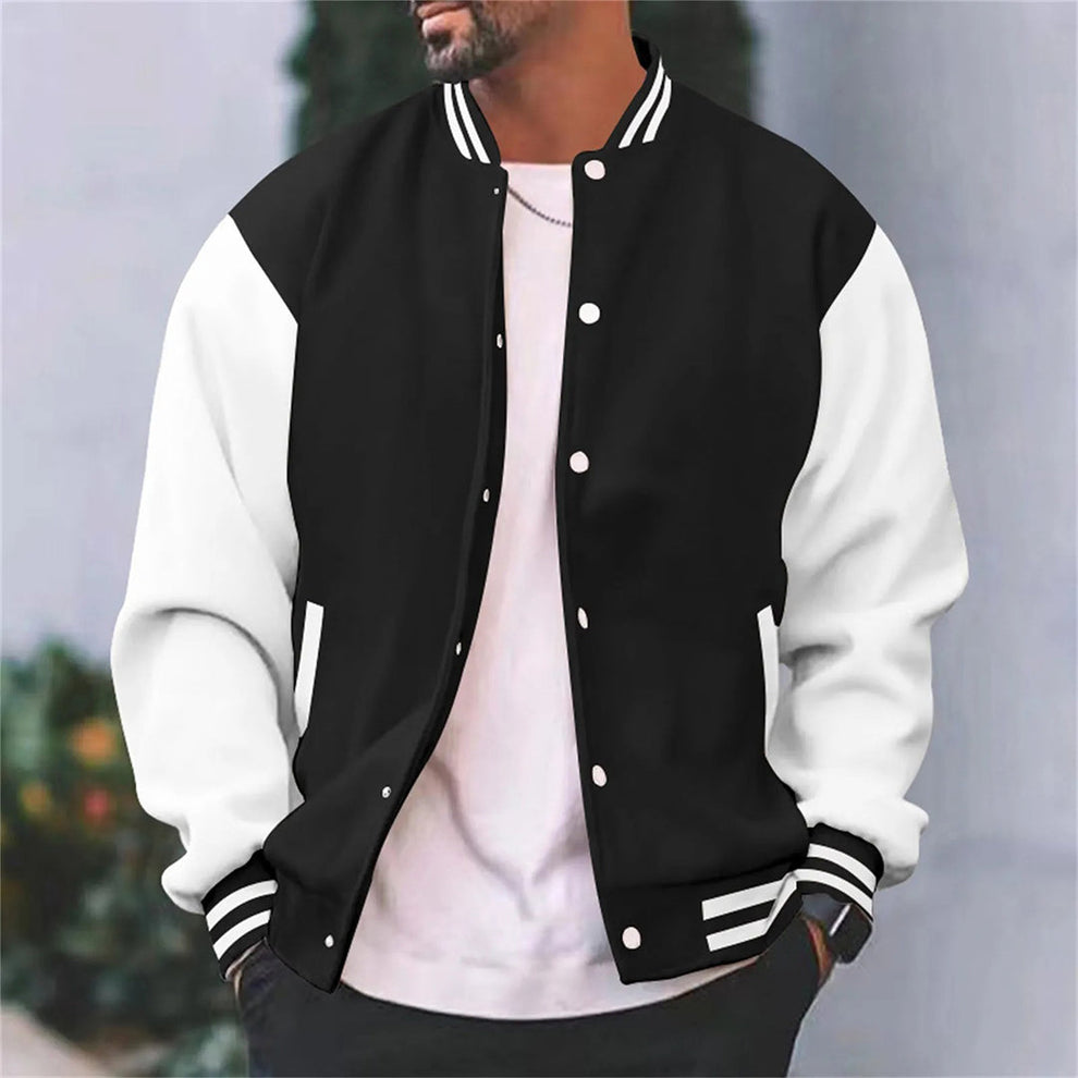 Peter - Classic Wool Blend Varsity Jacket Men – British Elegance