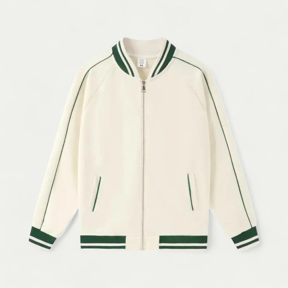 Men’s Retro Varsity Bomber Jacket – British Elegance