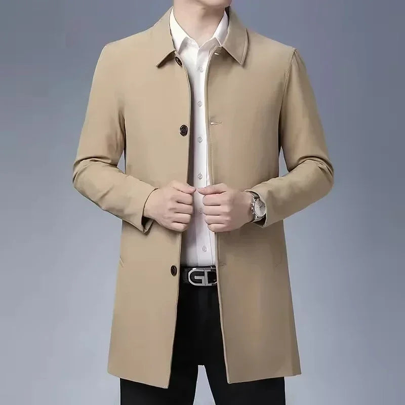 Lars | Classic Men’s Long Coat for a Polished and Professional Look ...