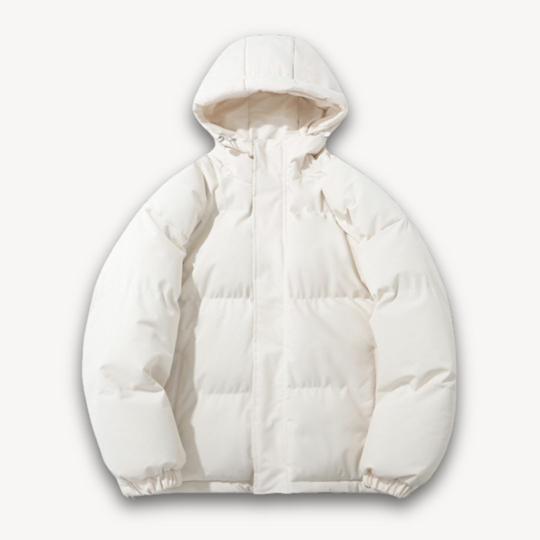 Men’s Boxy Hooded Puffer Jacket – British Elegance