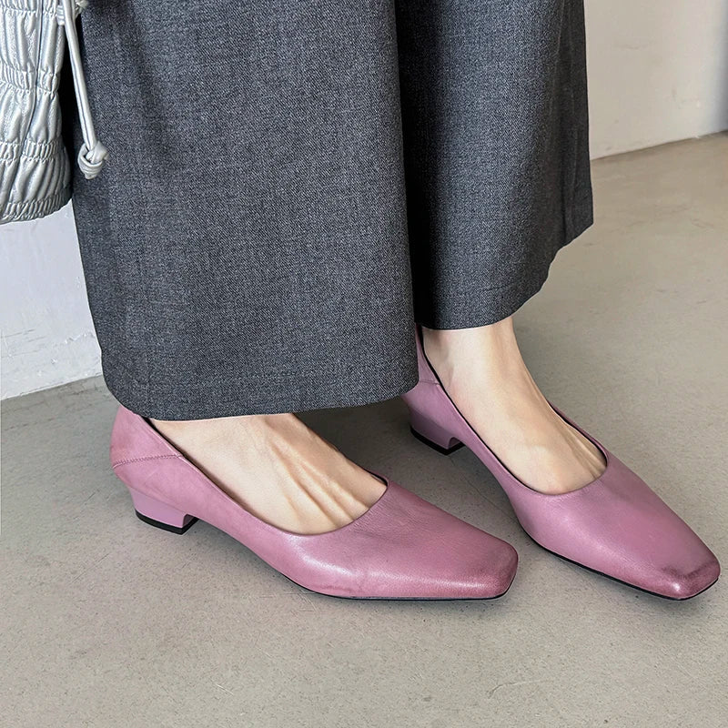 Nicole Genuine Leather Pumps – British Elegance