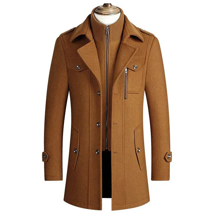 Open-Collar Vincent Trench Coat – British Elegance