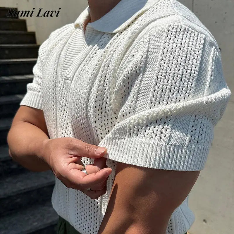 Ultra-Breathable Slim Mesh Polo Shirt for Men – British Elegance