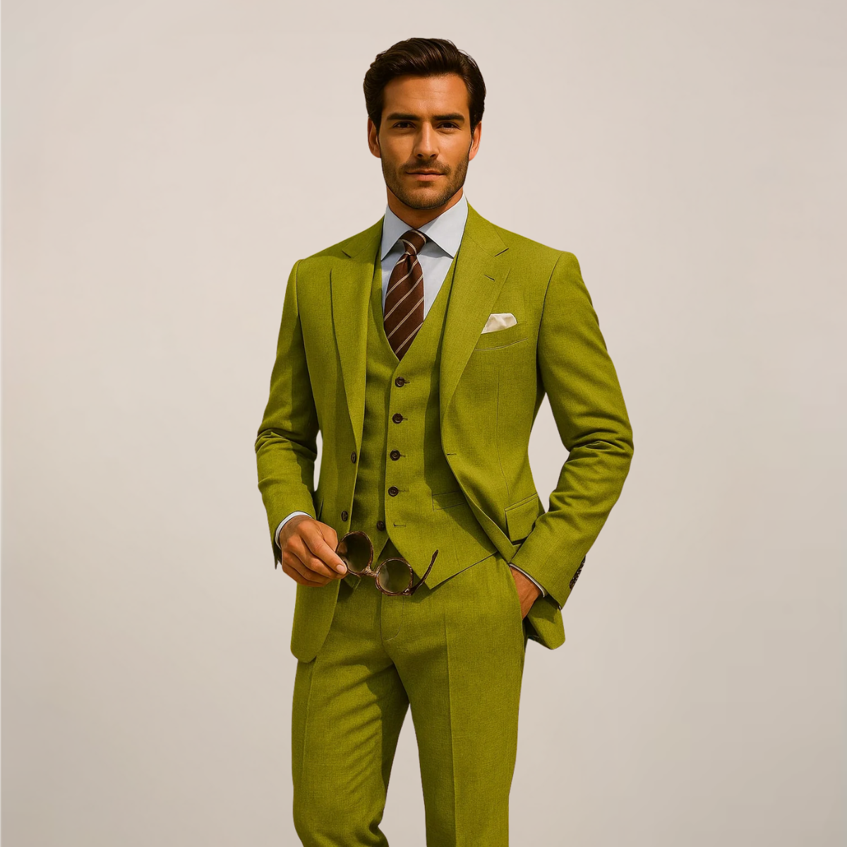 Three-Piece Men’s Suit – Refined Elegance for Formal Occasions ...