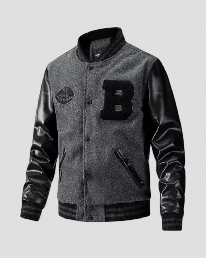 Men’s Classic Varsity Jacket – British Elegance